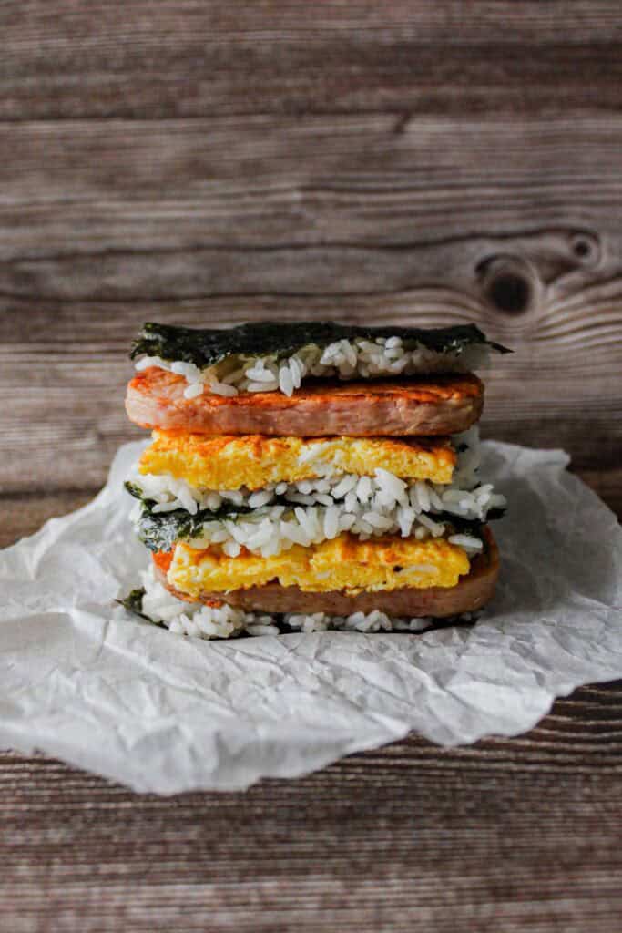 Okinawan-Style Spam Musubi with Egg (Pork Tamago Onigiri) | Give Me Umami
