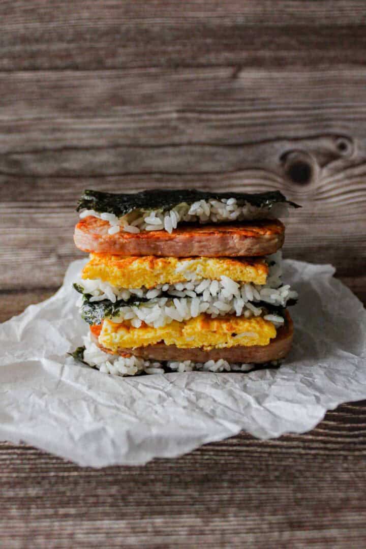 Okinawan-Style Spam Musubi with Egg (Pork Tamago Onigiri) | Give Me Umami