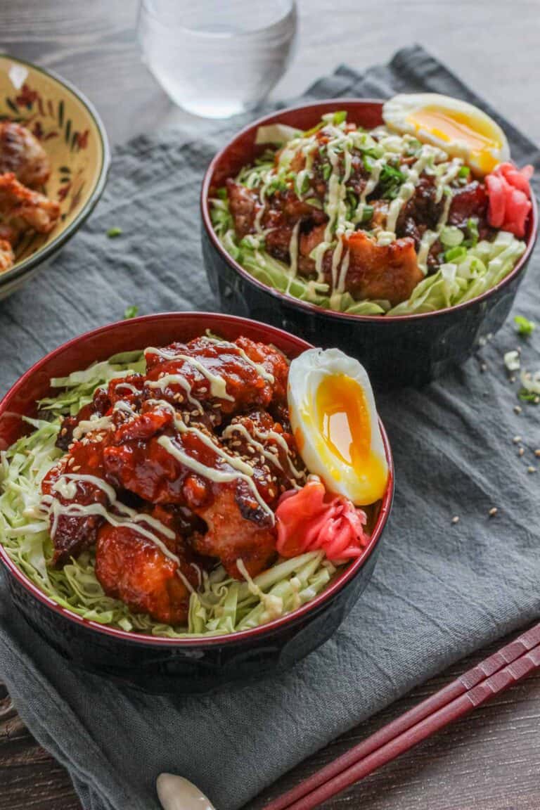 Karaage Don 2 Ways (Japanese Fried Chicken Rice Bowl) | Give Me Umami