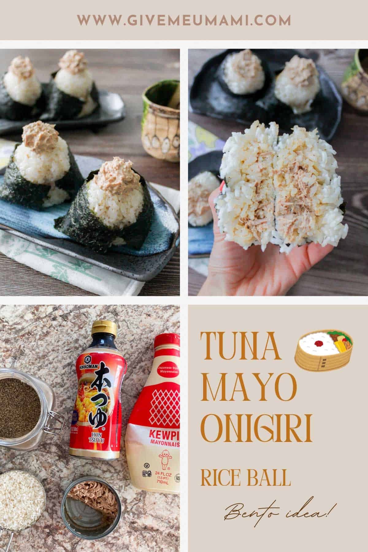 Japanese Tuna Mayo Onigiri Rice Ball (with Spicy Option) | Give Me Umami